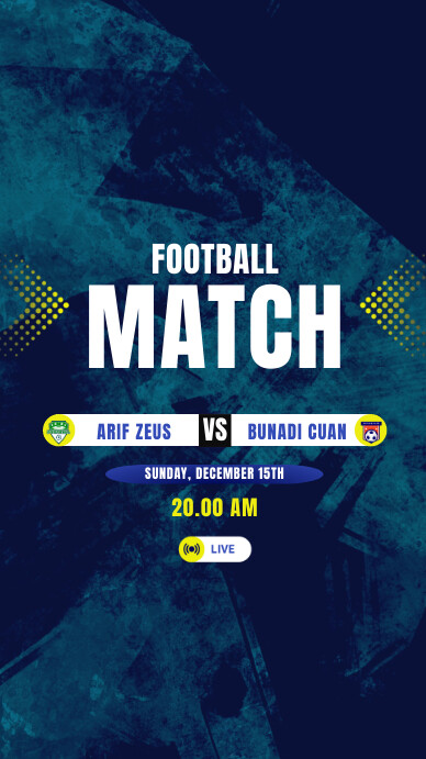 Blue Football Match Your Story Template | PosterMyWall