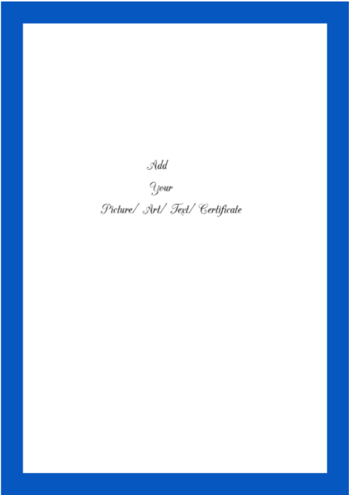 Plantilla de Blue Frame A4 | PosterMyWall