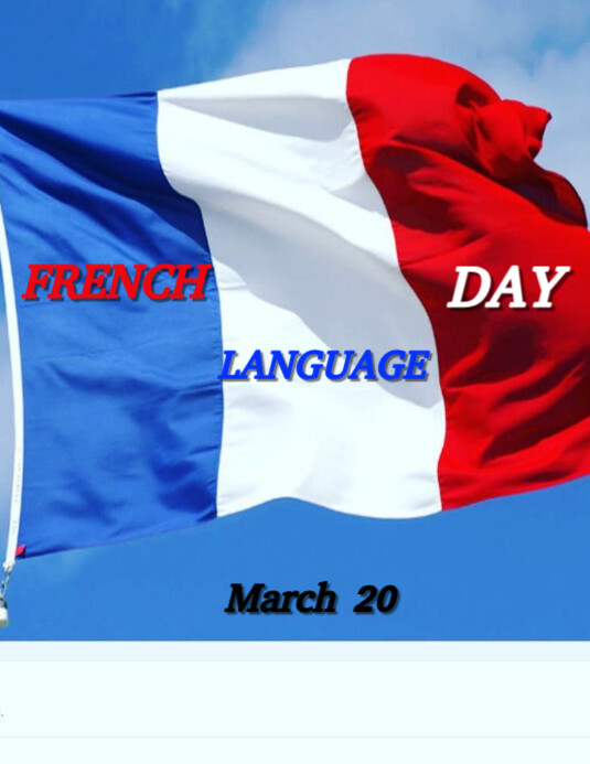 Copy of Blue French Language Day Flyer (us Letter) | PosterMyWall