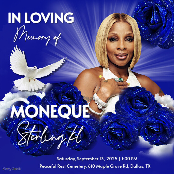 Copy of Blue Funeral Flyer Memorial Flyer | PosterMyWall