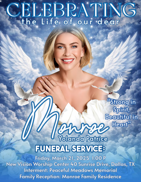 Blue Funeral Service Flyer Template | PosterMyWall