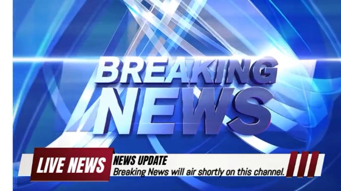 Blue Futuristic Breaking News Video Digital Display (16:9) Template ...