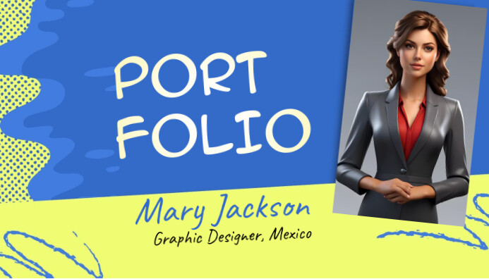 Copy of Blue futuristic Business Card design | PosterMyWall