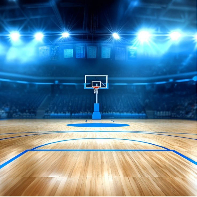 Blue Futuristic Championship Court Arena Background Instagram Post ...
