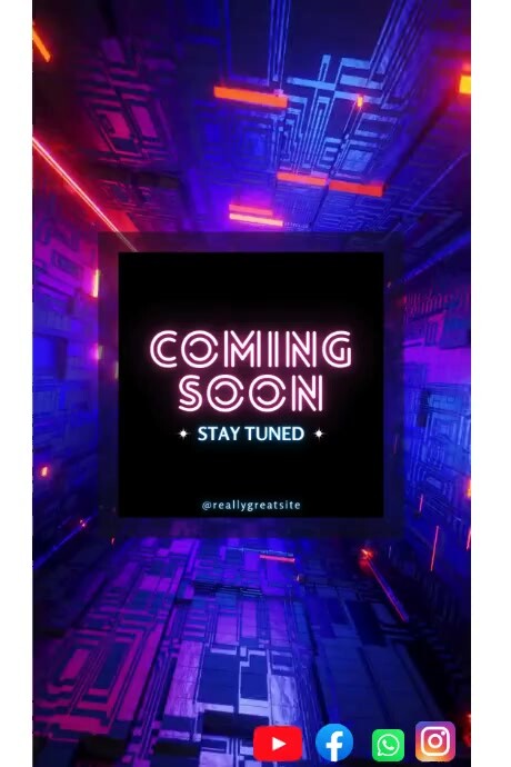 Blue Futuristic Coming Soon Poster Template | PosterMyWall