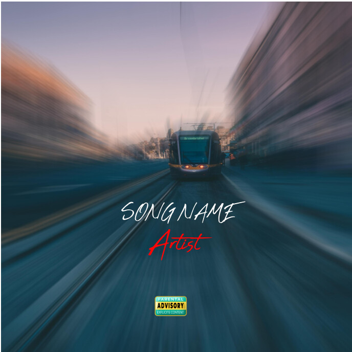 Blue Futuristic Design Style Album Cover Template | PosterMyWall