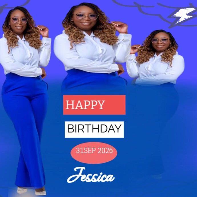 Blue Futuristic Futuristic 3d Happy Birthday Video Template Instagram ...