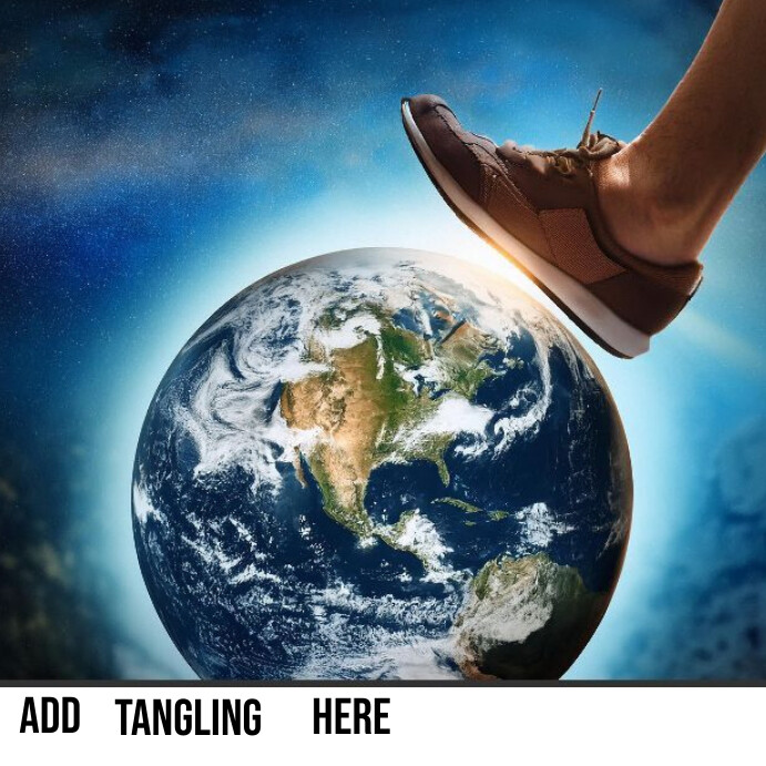 Blue Futuristic Globe Instagram Post Template | PosterMyWall