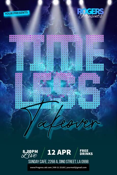 Plantilla de Blue Futuristic Timeless Party Video Poster | PosterMyWall