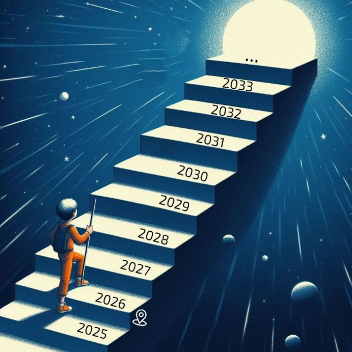 Blue Futuristic Vision Board Poster Instagram Post Template | PosterMyWall