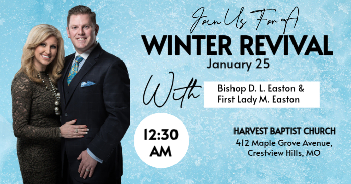 Blue Futuristic Winter Revival Facebook Shared Image Template ...