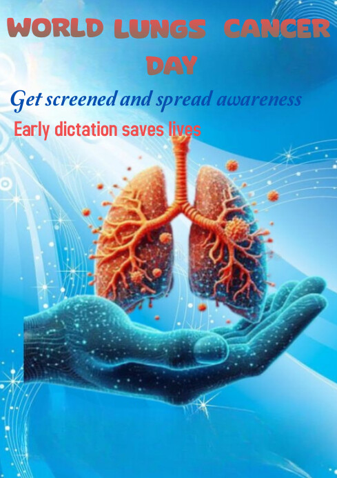 Copy of Blue Futuristic World Cancer Day A4 | PosterMyWall