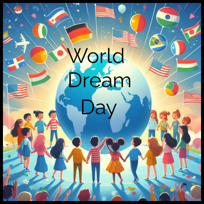 Blue Futuristic World Dream Day Instagram Pos Template | PosterMyWall