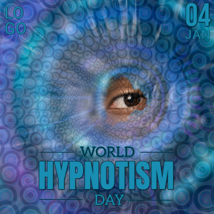 Blue Futuristic World Hypnotism Day Instagram Post Template | PosterMyWall