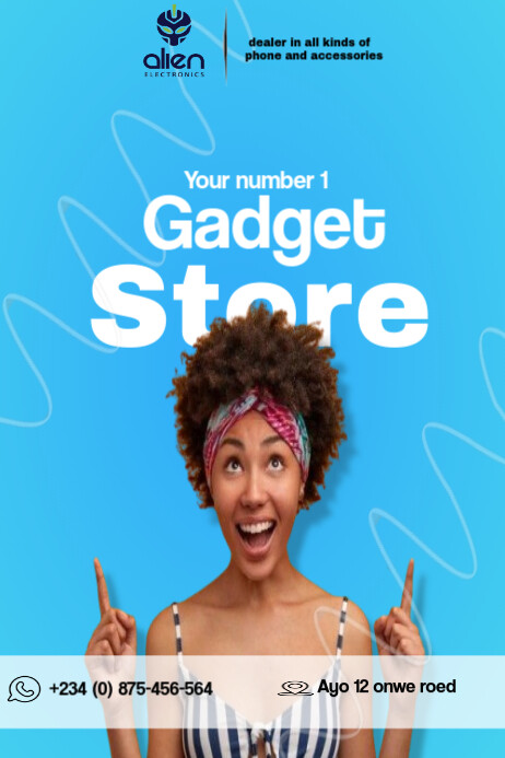 Blue Gadget Poster Template | PosterMyWall