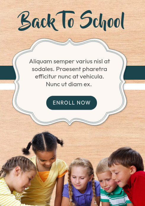 Blue Geometric Back To School A4 Template | PosterMyWall