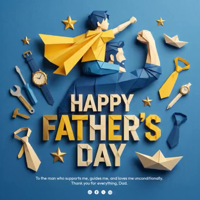 Blue Father's Day Square Template | PosterMyWall