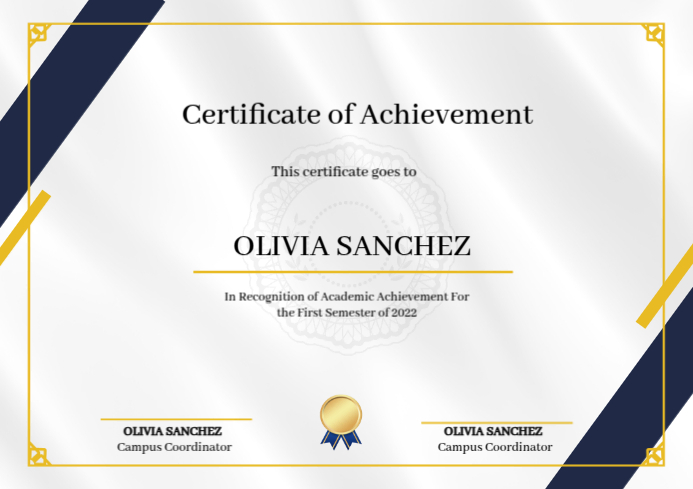 Plantilla de Blue Geometric Pattern Academic Certificate | PosterMyWall