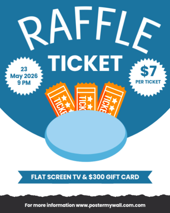 Blue Geometric Raffle Ticket Competition Instagram Portrait Template ...