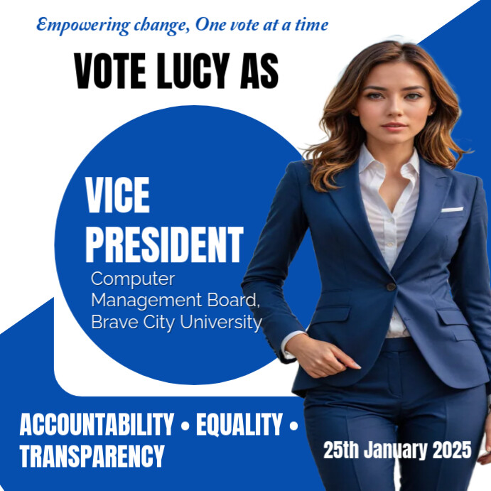 Copy of Blue Geometric Vote For Name Election Campaign Template For ...