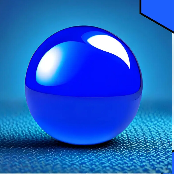 Blue glassy ball vector Template | PosterMyWall
