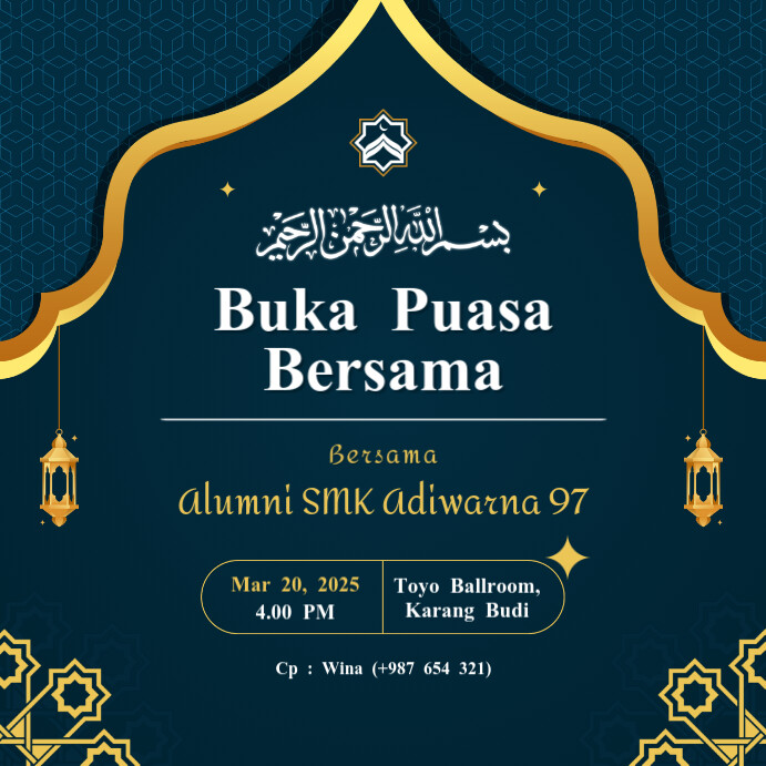 Blue Gold Modern Recitation Commemorates Isra Miraj's Instagram Post ...