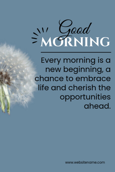 Copy of Blue Good Morning Poster | PosterMyWall