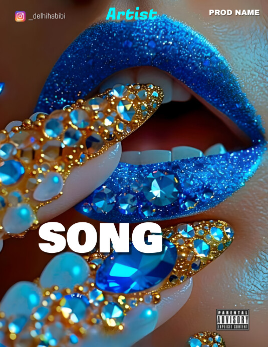 Plantilla de Blue Gradient Album Music Song Cover Flyer (u | PosterMyWall