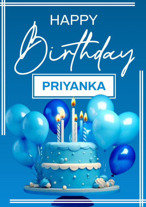 Plantilla de Blue gradient Birthday Poster | PosterMyWall