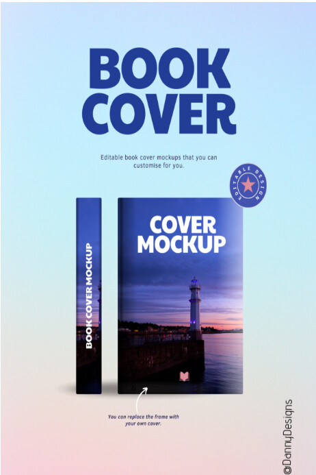 Copy of Blue Gradient Book Cover Mockup Poster | PosterMyWall