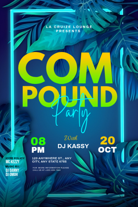 Copy of Blue Gradient Compound Night Party Poster | PosterMyWall