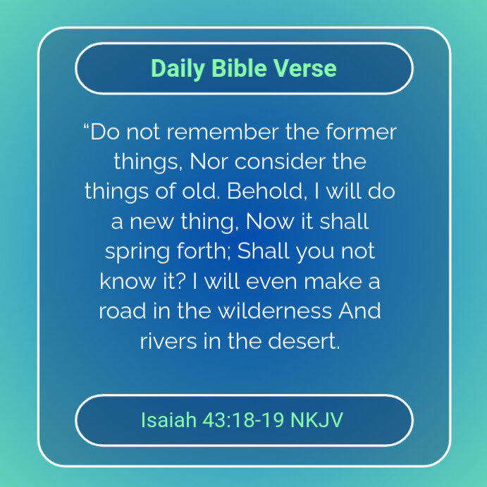 Blue Gradient Daily Bible Verse 12 Instagram Post Template | PosterMyWall