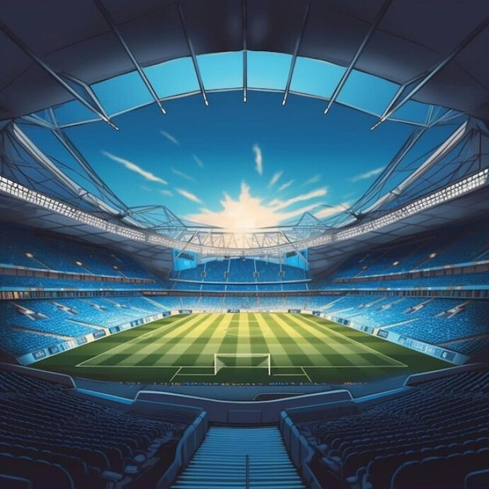 Copy of Blue Gradient Football Field Background Instagram Post ...