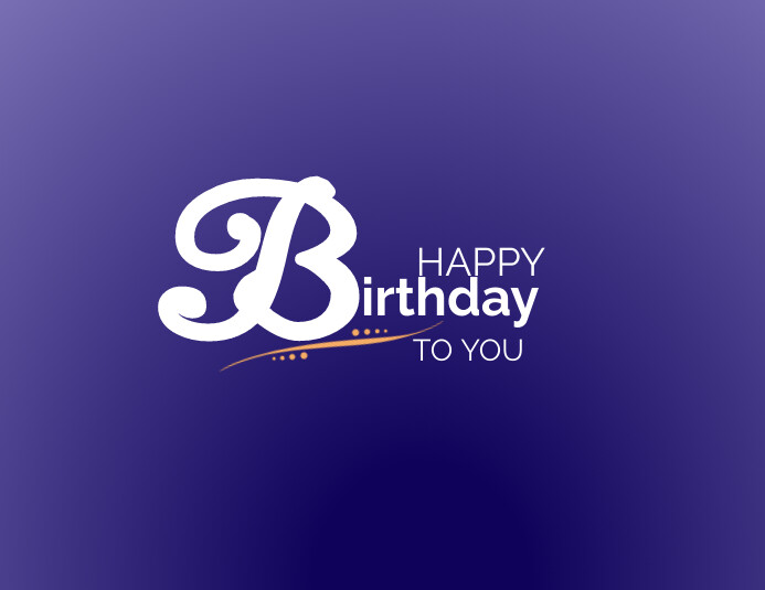 Blue Gradient Happy Birthday Flyer (us Letter Template | PosterMyWall