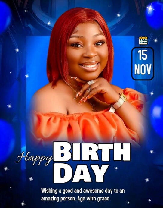 Blue Gradient Happy Birthday Poster/wallboard Templat | PosterMyWall