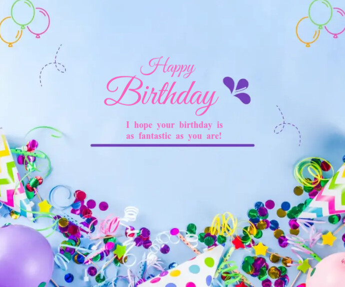 Plantilla de Blue Gradient Happy Birthday Templates Mediu | PosterMyWall