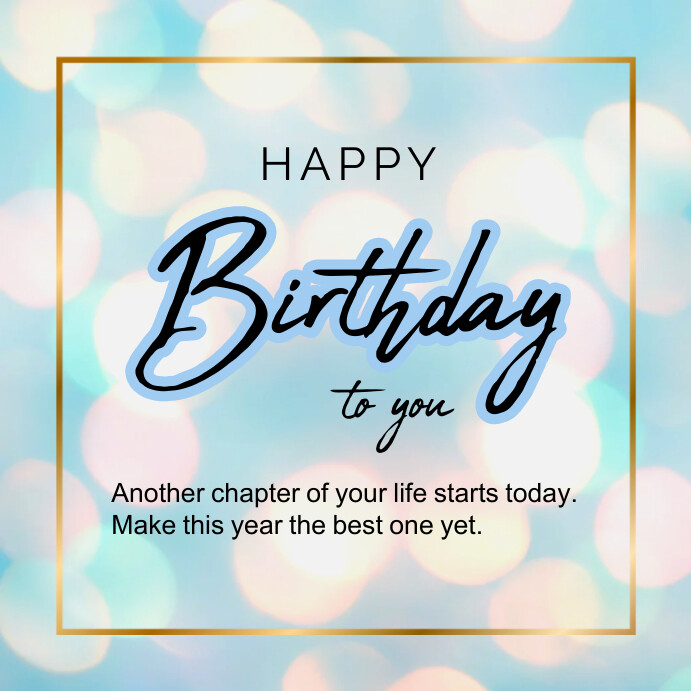 Plantilla de Blue Gradient Happy Birthday Wishing Posters | PosterMyWall