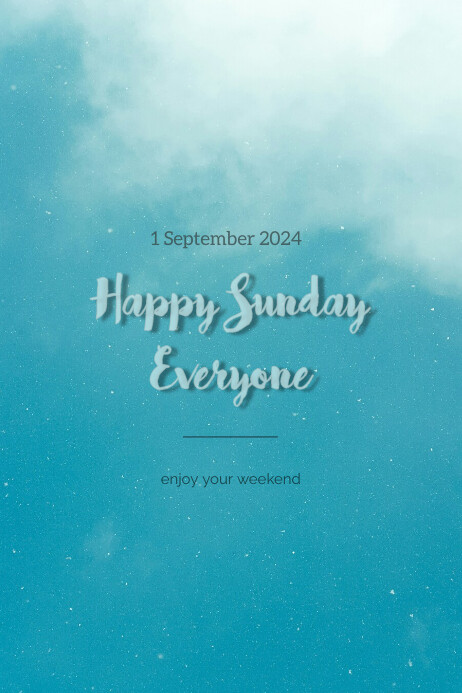 Blue Gradient Happy Sunday Poster Template | PosterMyWall