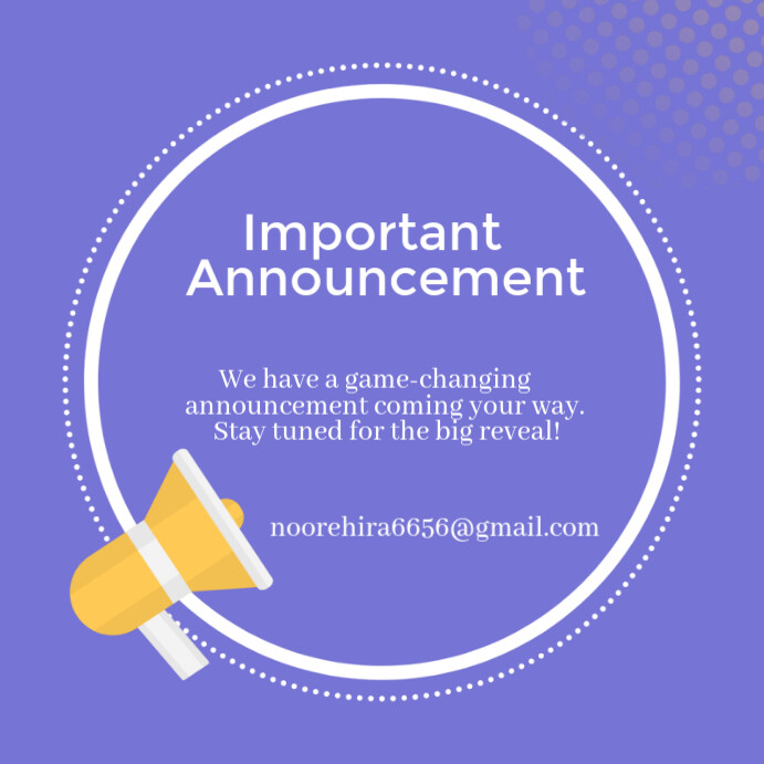 Blue Gradient Important Notice Instagram Post Template | PosterMyWall