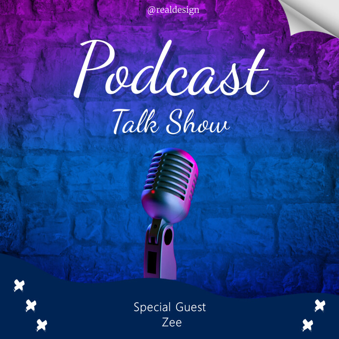 Copy of Blue Gradient Podcast Instagram Post | PosterMyWall