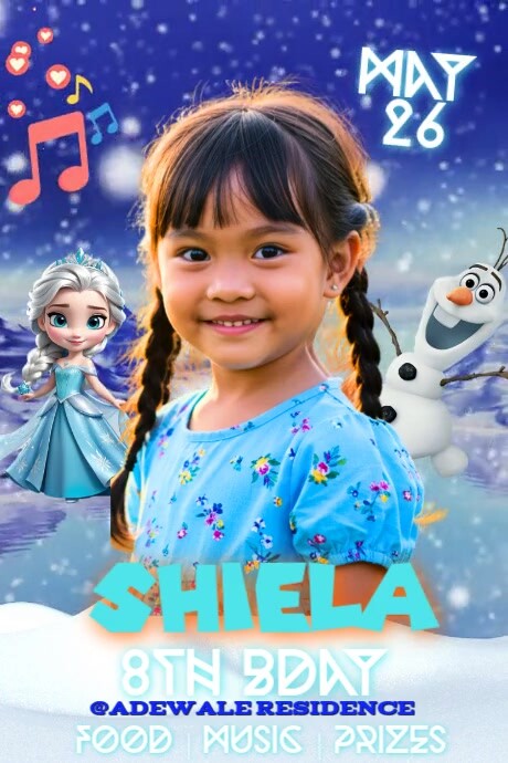 Plantilla de Blue Gradient Shiela Poster | PosterMyWall