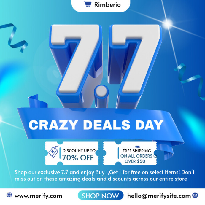 Blue Gradient White And Blue Crazy Deal Day Discount Or Flyers ...