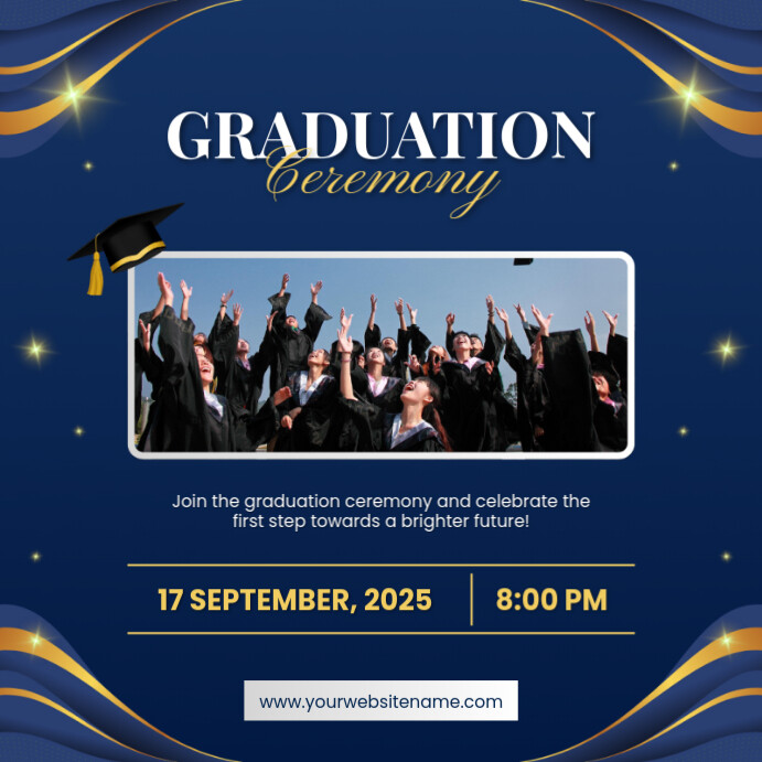 Plantilla de Blue Graduation Party Instagram Post | PosterMyWall