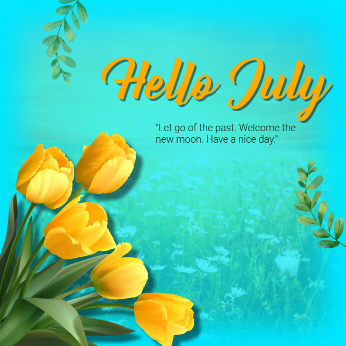 Copy of Blue greeting july Instagram post | PosterMyWall