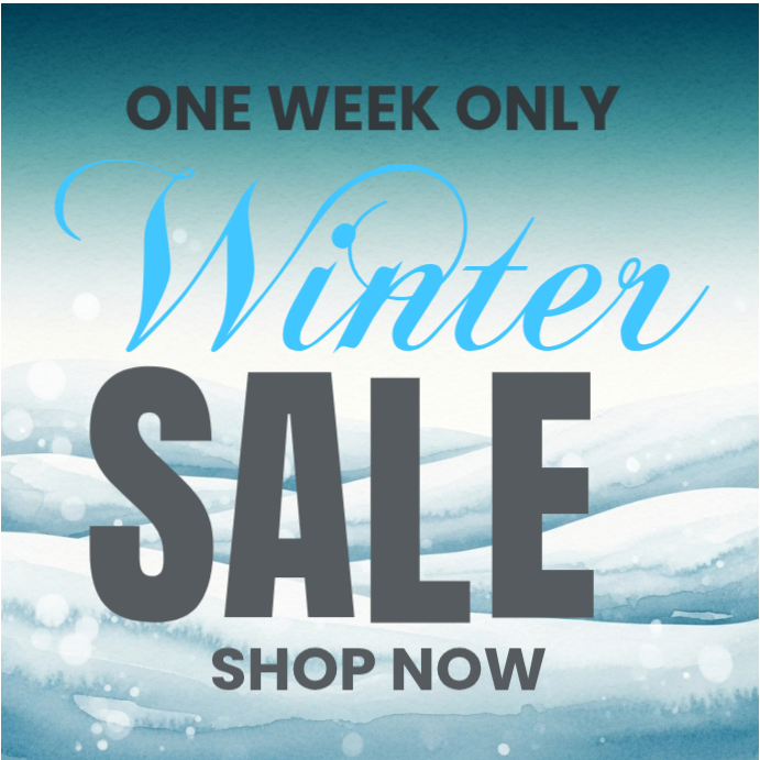 Blue Grunge Snow Winter Sale Retail Ad Template Instagram Post ...