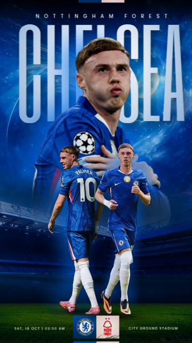 Cópia de Blue Grunge Soccer Match Day Instagram Story | PosterMyWall