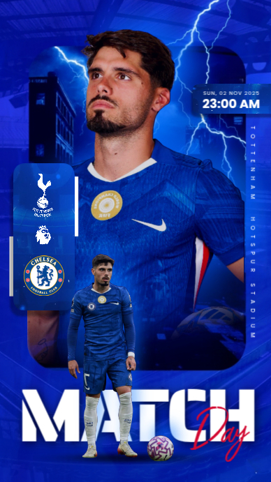 Cópia de Blue Grunge Soccer Match Day Instagram Story | PosterMyWall