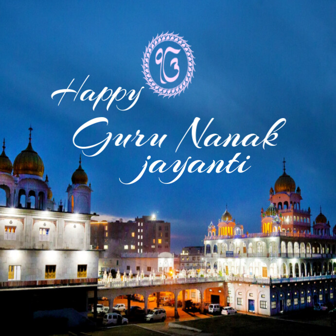 Blue Guru Nanak Jayanti Instagram Post Template | PosterMyWall