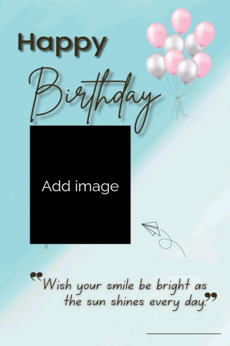 Blue Happy Birthday Template | PosterMyWall