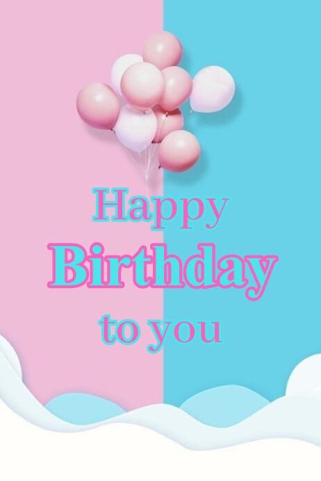 Copy of Blue Happy Birthday Poster | PosterMyWall